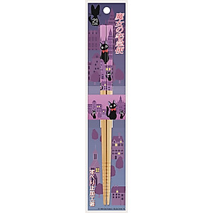 Skater Kiki's Delivery Service Bamboo Chopstick -Anti-Slip Grip for Ease of Use - Authentic Japanese Design - Lightweight, Durable and Convenient - Cityscape, ANT4