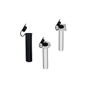 2 Pieces Fishing Rod Holder Inserts Rubber Inner Sleeve 0 Degree Fishing Rod Holder Inner Tube Liner Fishing Rod Holder Inner Sleeve Tube Rubber Inner Tube Sleeve Cover, Black