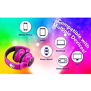 eKids Trolls Kids Bluetooth Headphones, Wireless Headphones with Microphone Includes Aux Cord, Volume Reduced Kids Foldable Headphones for School, Home, or Travel