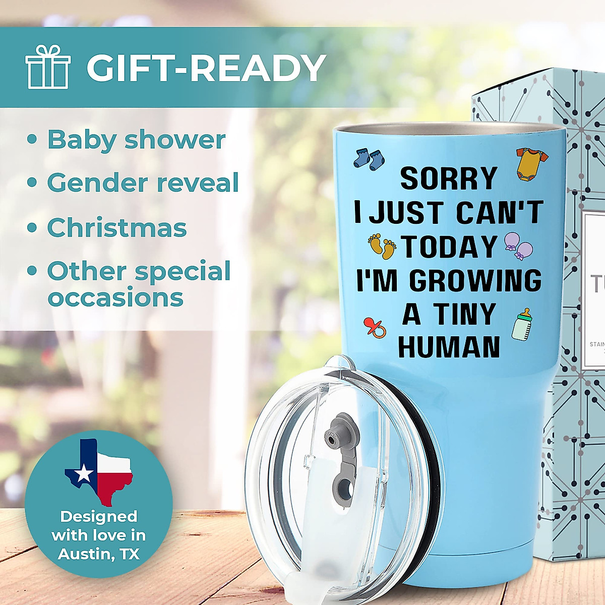 Funny Pregnancy Tumbler 30oz, Pregnancy Gifts For First Time Moms, Best Gifts For Expecting Mom, New Pregnant Mom Gifts For Pregnant Women Mom To Be Gifts For 1st Time Mom, Gifts For Expecting Mothers