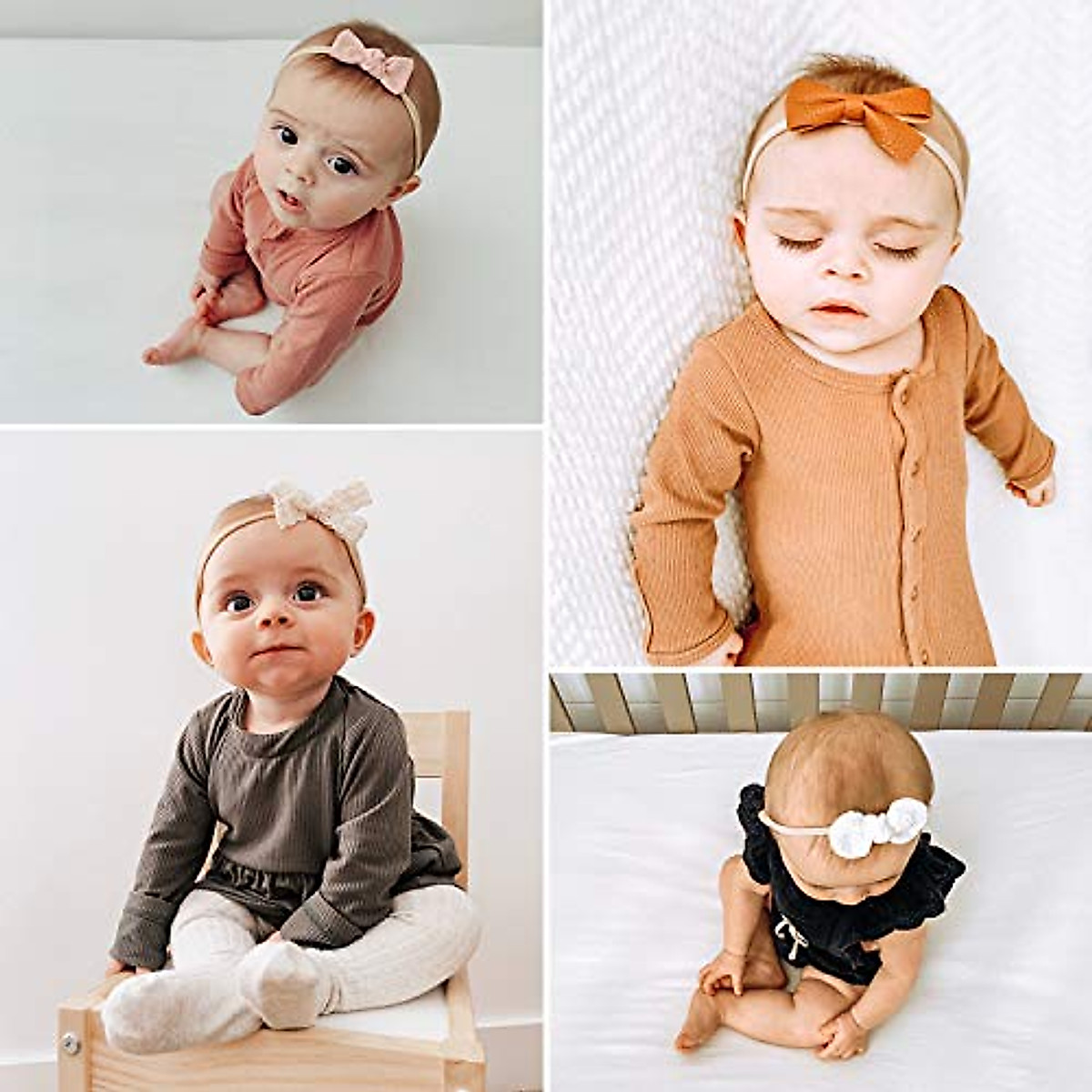 LittleJoJo Baby Girl Headbands and Bows, Newborn Infant Toddler Nylon Hairbands Hair Accessories