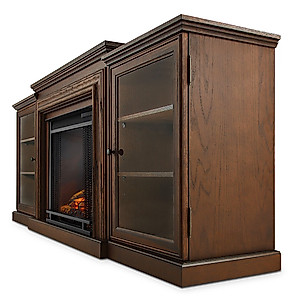 Real Flame 7740/e 7740E Frederick Entertainment Center with Electric Fireplace, Large, Chestnut Oak
