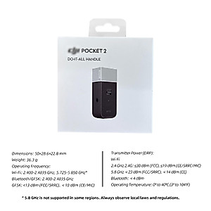 INSYOO Original Pocket 2 Do-It-All Handle - Built-in Wi-Fi and Bluetooth Module, Wireless Mic Receiver, and 1/4" Threaded Hole for DJI Pocket 2 Premium Accessory