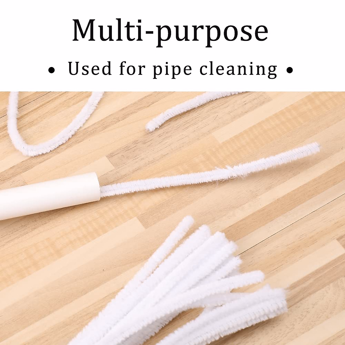 160 Pieces White Pipe Cleaners, Christmas Craft Pipe Cleaners, Pipe Cleaners Chenille Stem, Pipe Cleaners Bulk, Art Pipe Cleaners for Creative Home Decoration Supplies Arts and Crafts Project