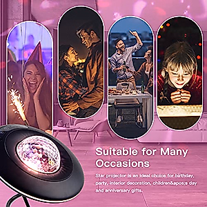 NXENTC LED Star Projector, Galaxy Lighting UFO Light Projector Star Light Lamp with Remote, Bluetooth Speaker and Timer Night Light Projector for Kids, Adults, Gaming Room, Home Theater