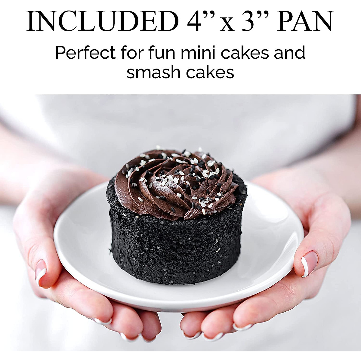 Aunt Shannon's Kitchen Tall Round Cake Pans - 4-inch, 6-inch, 8-inch Cake Pan Set for 3-Tiered Cake - Aluminum Cake Pans Sets for Baking Wedding or Birthday Cakes and More