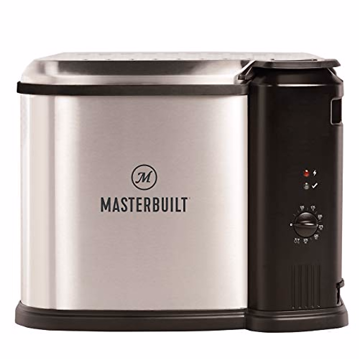 Masterbuilt MB20012420 Butterball XL 10 Liter Electric 3-in-1 Deep Fryer Boiler Steamer Cooker with Basket for Turkey, Seafood, & More, Silver