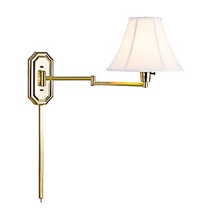 Kenroy Home 30130PB Nathaniel Wall Swing Arms, Medium, Polished Brass