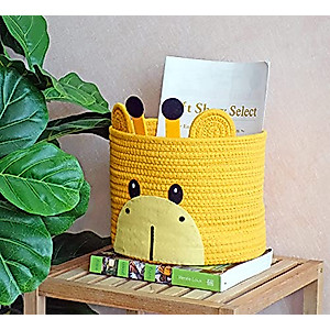 T&T Homewares Small Giraffe Baskets for Baby Diaper Organizer, Nursery Storage, Nursery Room Decor, Kids Room Organizer, Cat Dog Toy Storage