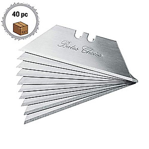 Bates- Utility Knife Blades, 40 Pack, Box Cutter Blades, Razor Blades Utility Knife, Razor Knife Blades, Replacement Blades, Razor Blades for Box Cutters, Box Razor Blades, Box Cutter Blades Refills.