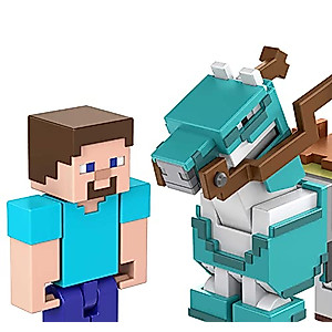 Mattel Minecraft Action Figure 2-Pack with Skeleton & Trap Horse Collectible Figures & Accessories, 3.25-in Scale Toy Set