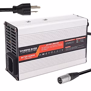 50.4V 4A Charger 50.4 Volt 4 Amp Li-ion Battery Charger for 12S 43.2V 44.4V 48V Lithium Battery Pack Smart Charger Output XLR 3Prong Connector