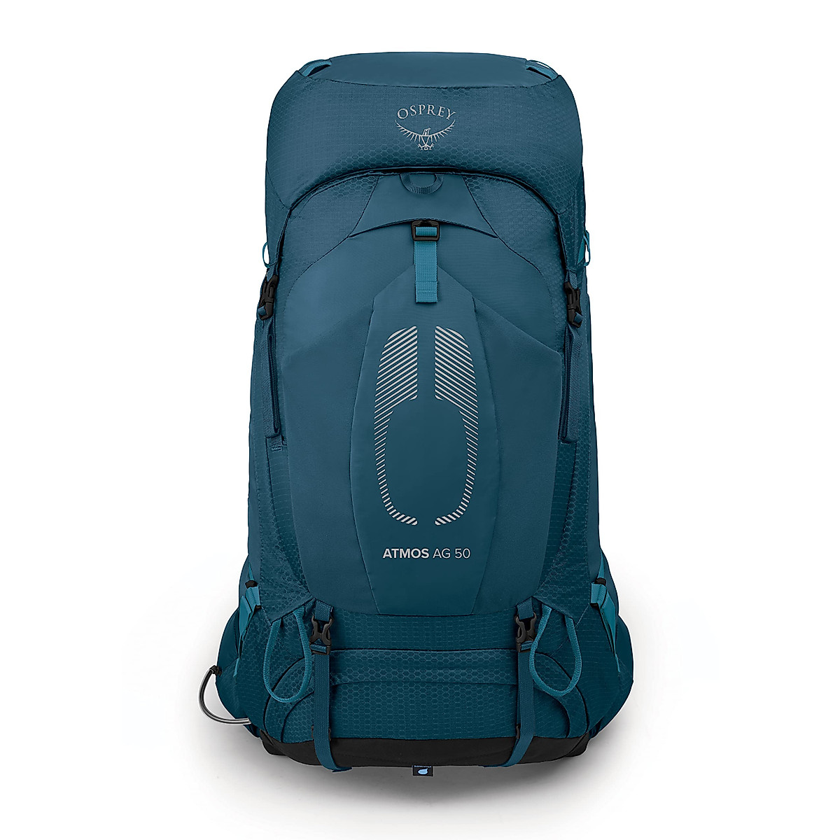 Osprey Atmos AG 50L Men's Backpacking Backpack, Venturi Blue, S/M
