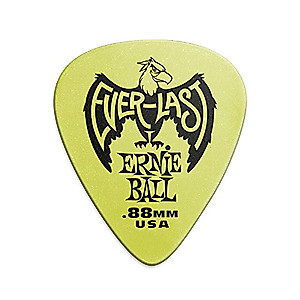 Ernie Ball Everlast Guitar Picks, Green .88mm, 12-pack (P09191)