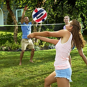 Franklin Sports Super Soft Spike Volleyball, Red/White/Blue