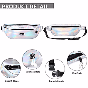 UYLIA Large Crossbody Fanny Pack with 4 Zipper Pockets for Men Women,Water Resistant Waist Pack, Gifts for Enjoy Sports Running Hiking Traveling Workout Walking Outdoors Sport