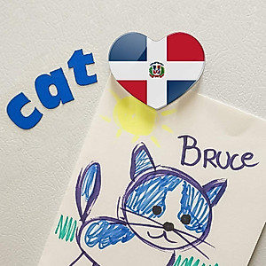 The Dominican Republic Country Flag Heart Acrylic Fridge Refrigerator Magnet