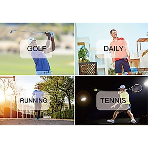 SAMERM Mens Golf Shirt Moisture Wicking Quick Dry Short Sleeve Casual Golf Polo Shirts for Men(Blue L)