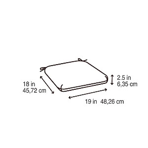 Contemporary Teal Waves Replacement Cushion 19 x 18 x 2.5 in (Set of 2 Shipped in Re-sealable Vacuum Storage Bag) for Outdoor Patio Furniture