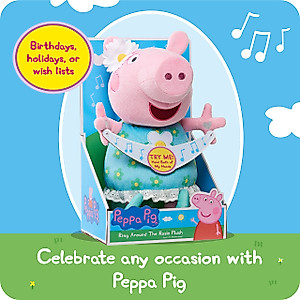 Peppa Pig Ring Around the Rosie 13-inch Singing Plush Stuffed Animal, Interactive Toy, Kids Toys for Ages 3 Up by Just Play