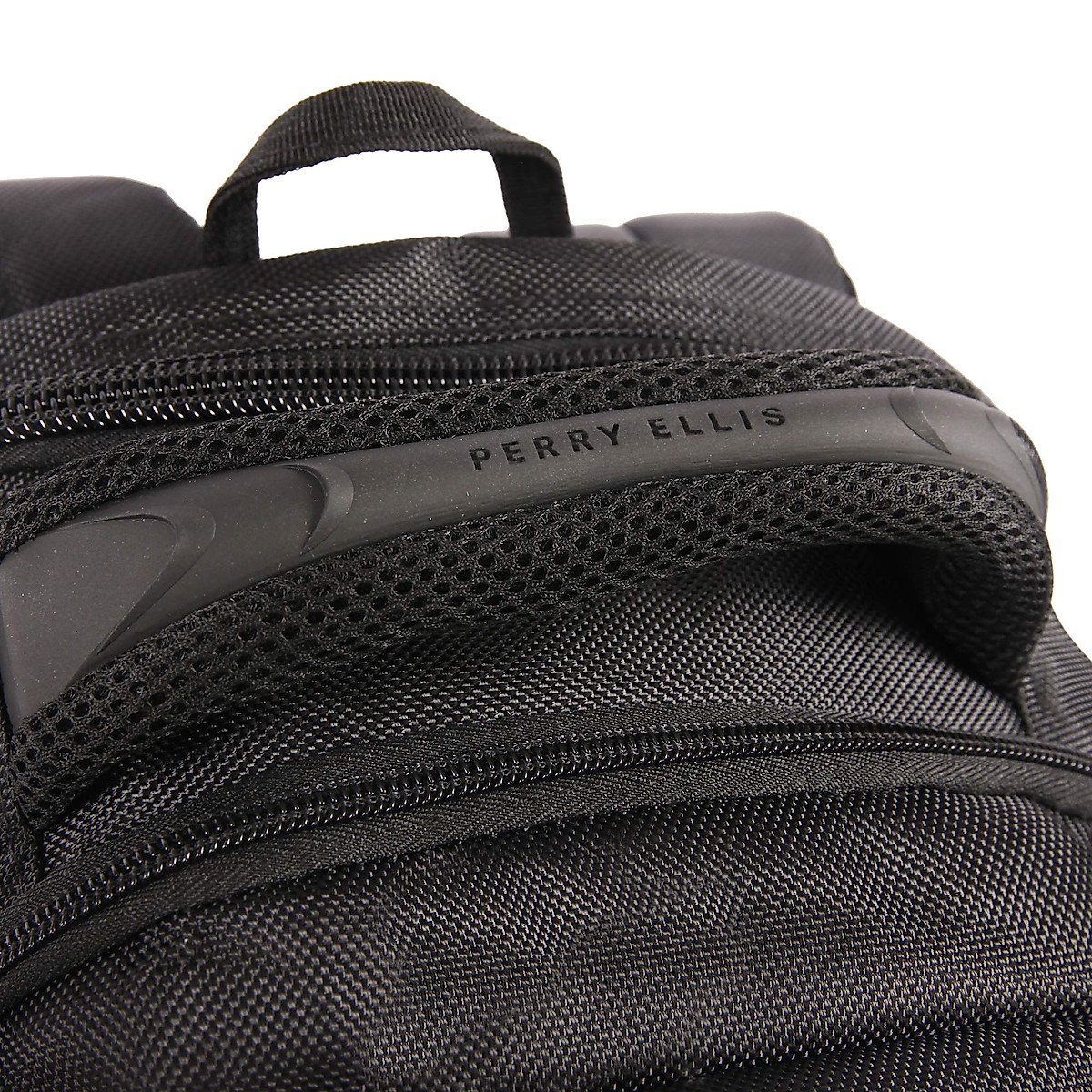 Perry Ellis M200 Business Laptop Backpack, Black, One Size