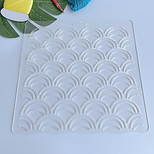 Acrylic Sashiko Stencil, Embroidery Pattern, Quilting Stencil for Hand Quilting and Embroidery