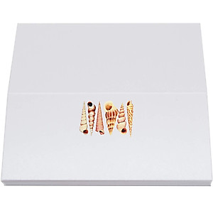 Seashell Pattern Place Cards, Set of 25, Pre-cut and Scored - Wedding, Party, Dinner, and Special Events - Made in the USA