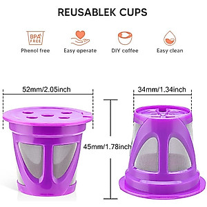 12pcs Reusable K Cups for Keurig Supreme and K Supreme Plus,12 Refillable Kcups Coffee Filters for Keurig K Supreme