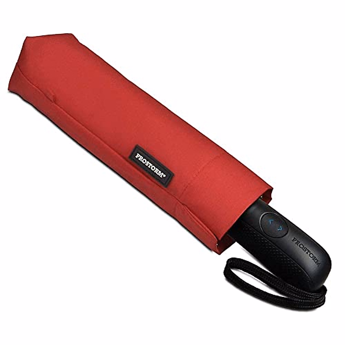 Prostorm Windproof Deep Dome Double Vented Travel Umbrella with Automatic Open & Close Pro Storm (Red)