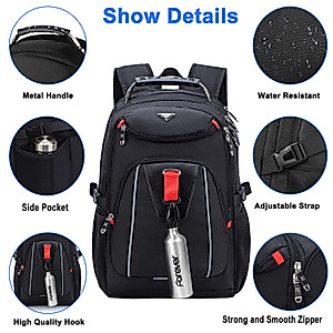 KeKour Travel Laptop Backpack, Extra Large 52L School Laptop Backpacks for Men Women, Water Resistant College School Bookbag Business Work Bag with USB Charging Port Fits 17,3 Inch Computer