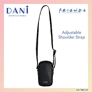 Danielle Nicole DANI Friends Central Perk Logo Boxed Crossbody Bag, Purse for Women, Black