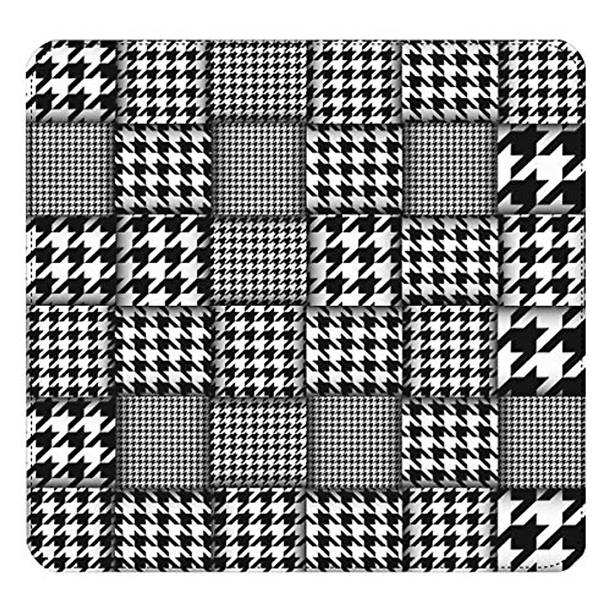 InterestPrint Houndstooth in Patchwork Style Womens Wallet Clutch Purse Ladies Phone Card Bag with Strap