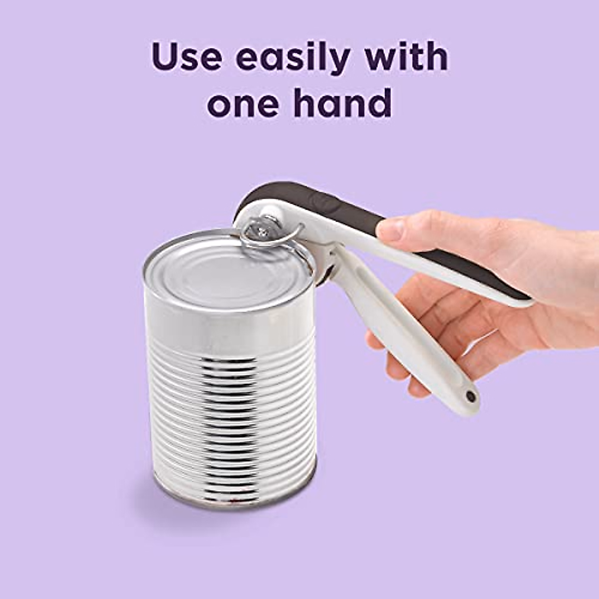Chef'n EzSqueeze One-Handed Can Opener, 6 long, Black/White