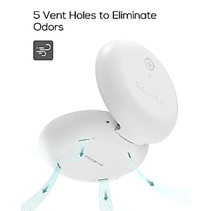 VEAMOR UVC Retainer Case Upgraded, Case Compatible for Invisalign 500mAh Battery Powered with Travel Bag, Dental Braces Case Slim with Vent Holes - White&Green