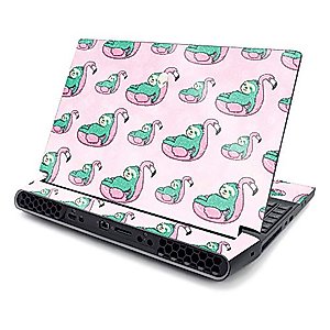 MightySkins Glossy Glitter Skin Compatible With Alienware Area-51M 17" (2019) - Sloth Chill | Protective, Durable High-Gloss Glitter Finish | Easy to Apply, Remove, and Change Styles | Made in The USA