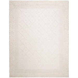 SAFAVIEH Kenya Collection 6' x 9' Ivory KNY952A Hand-Knotted Premium Wool Area Rug