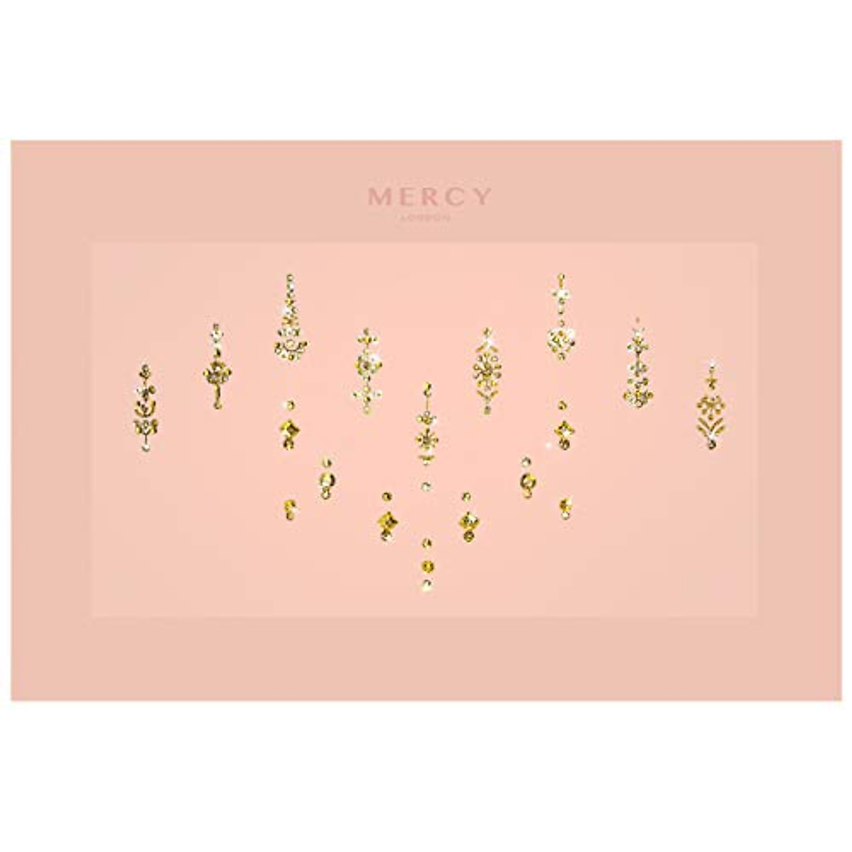 Priyanka Gold Bindis ✮ MERCY LONDON Crystal Indian Bindi Face Jewels Gold Silver Multi Packet Bridal