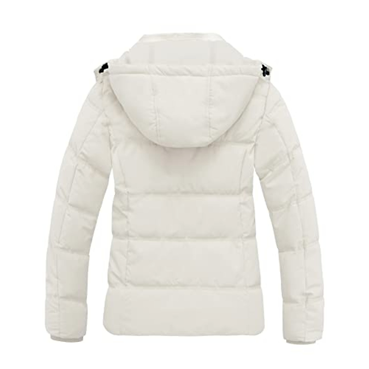 Wantdo Women's Plus Size Winter Coats Water-Resistant Puffer Jackets Beige 2XL