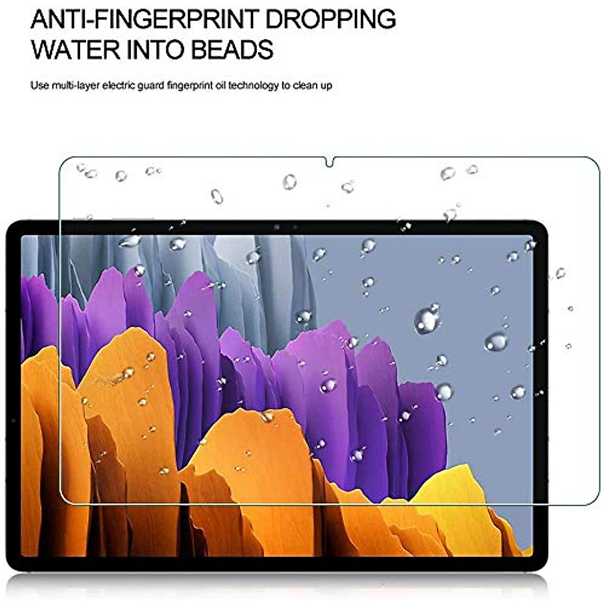 TANTEK [2-Pack Screen Protector for Samsung Galaxy Tab S7(SM-T870/T875,2020) 11 inch,Tempered Glass Film,Ultra Clear,Anti Scratch,Bubble Free