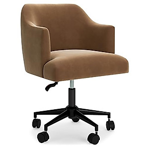 Signature Design by Ashley Austanny Home Office Desk Chair, 23" W x 23" D x 34" H, Light Brown