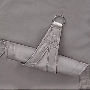 LKXHarleya 6.5ft x 6.5ft x 6.5ft Sun Shade Sail Triangle Canopy, Waterproof UV Block for Patio Garden Outdoor Facility and Activities(Grey)