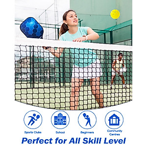 Pickleball Set of 4, Pickleball Paddles, Lightweight Wood Pickle Ball, 4 Outdoor & Indoor Pickleball Balls, 1 Carrying Bag, Pickleball Racquets with Cushion Comfort Grip, Gifts for Men Women