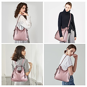 Convertible Backpack Purse For Women Handbag Hobo Tote Satchel Shoulder Bag Apricot