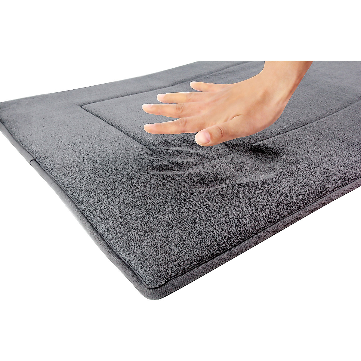 FABBRICA HOME Ultra-Soft Extra-Thick High Density Memory Foam (2 feet by 5 feet, Slate Gray)