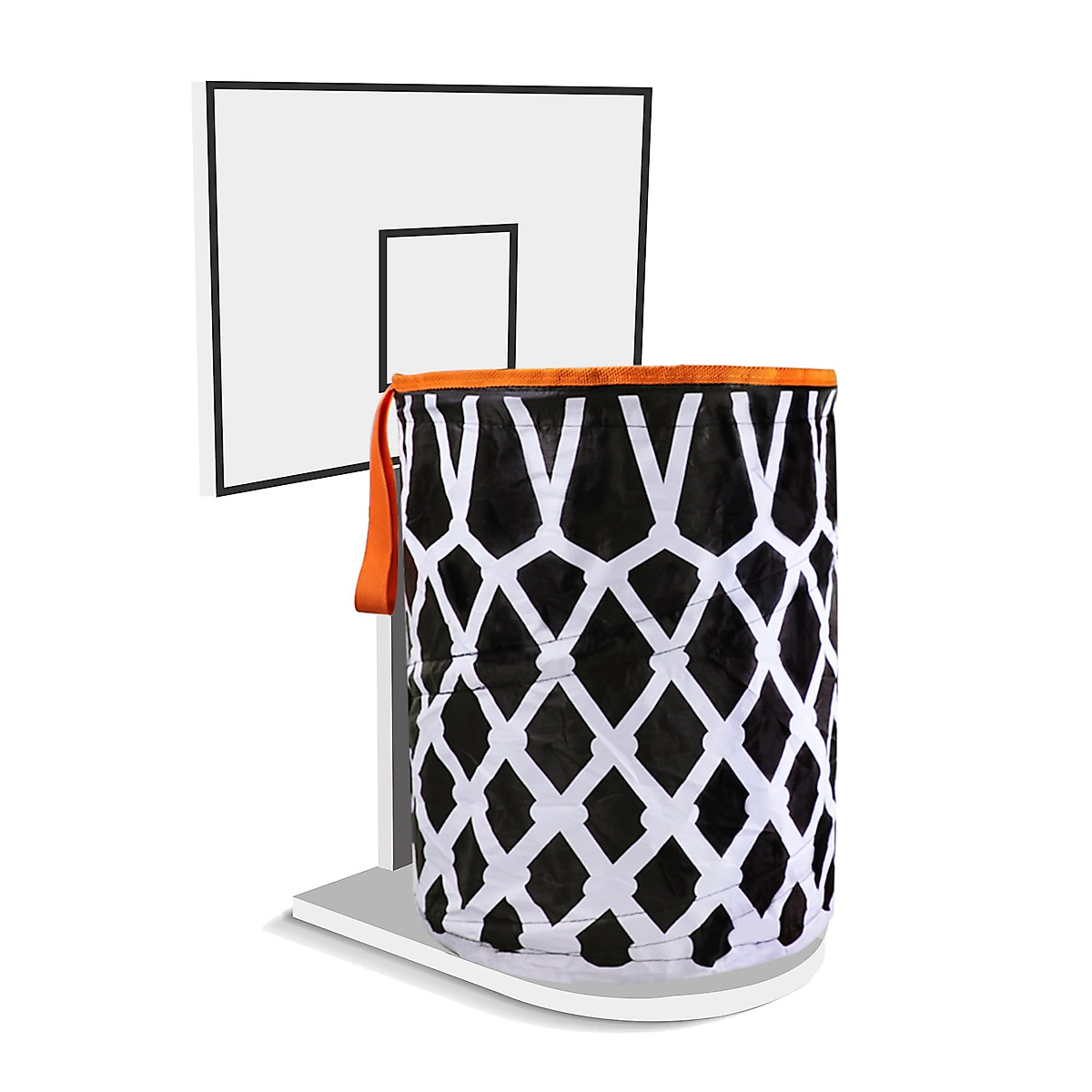 VSSOLO Trash Can Basketball Hoop Suit,Collapsible Basketball Trash Can, Simulate a Real Basketball Net Trash Can, Hoop Wastebasket Trash Can for Room, Kitchen, Bedroom,Office,Outdoor Party,Gym