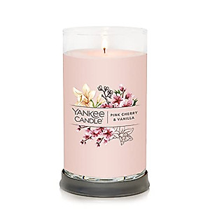 Yankee Candle Pink Cherry & Vanilla Signature Medium Pillar Candle, 14.25oz
