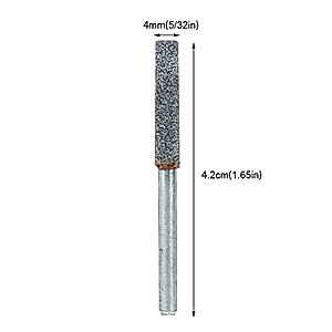 3Pcs 4mm 5 32in Chainsaw Sharpener Burr Stone File Sharpening Tool for Rotating Tool