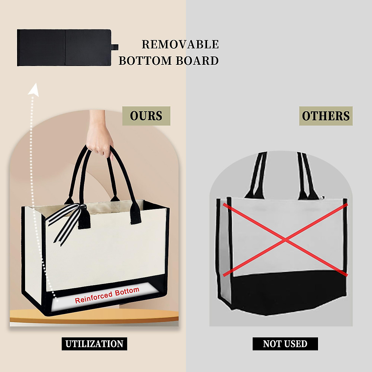 BeeGreen Thank You Gifts Cool Gifts for Women over 50 Moms Fun Gifts for Her Bride To Be Personalized large Canvas Tote Bag for Women Embroidery Monogrammed Gifts for Ladies Hostess R