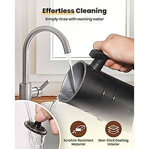 Electric Milk Frother, Latumab 4 in 1 Milk Steamer, 11.8oz/350ml Automatic Warm and Cold Foam Maker for Coffee, Latte, Cappuccino, Macchiato, Hot Chocolate, Ideal Gifts for Women, Girls