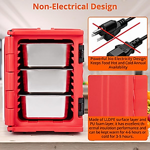 Catering Food Heater, 82Qt Capacity, Easy to Transport, Good Thermal Insulation, Made of Lldpe Surface and Pu Foam Layer, Good Sealing